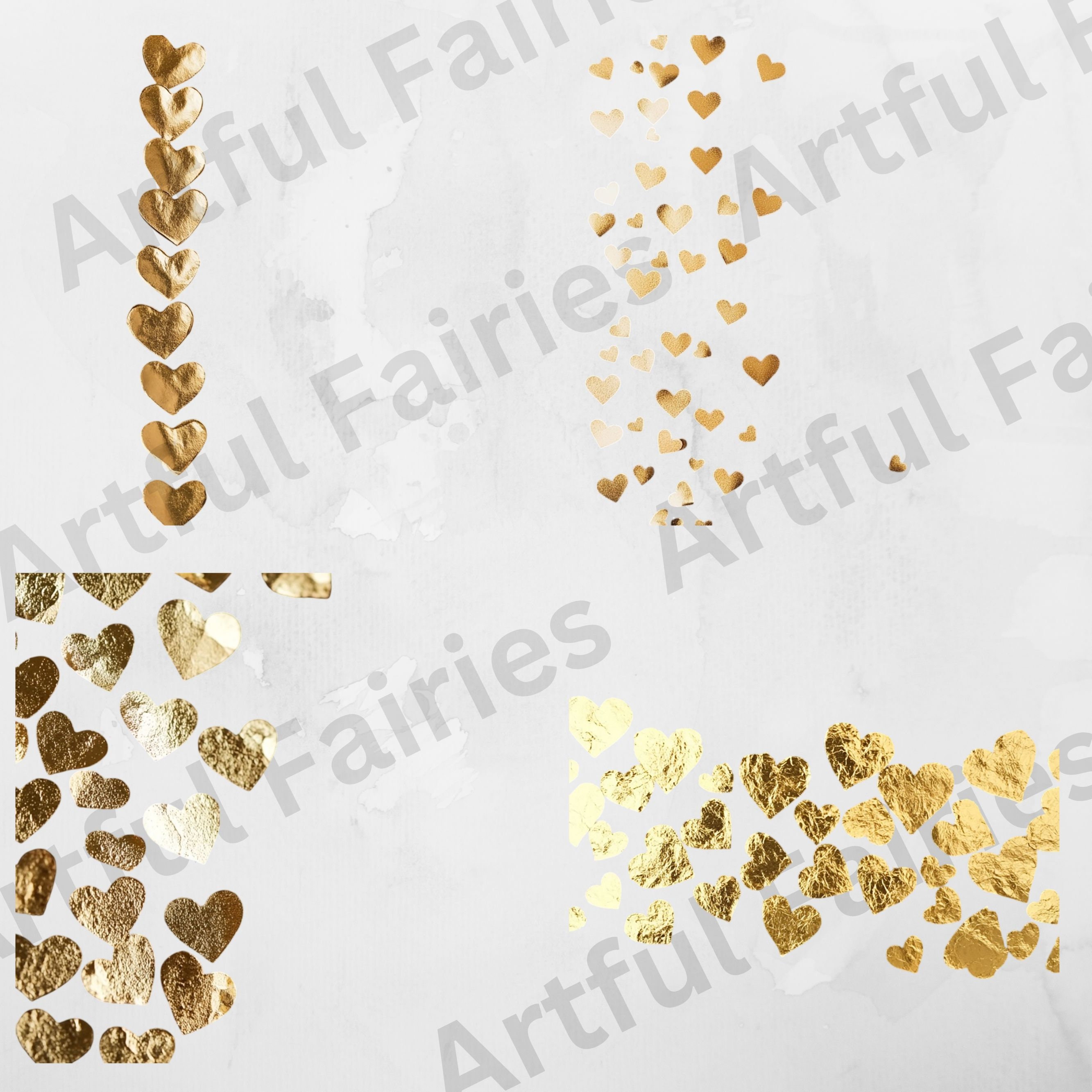 Gold Foil Confetti Digital Clip Art Overlay, Polka Dot Glitter Metallic ...