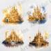 Gold Castle Clipart Fantasy Clipart Castle in the Sky Fantasy - Etsy