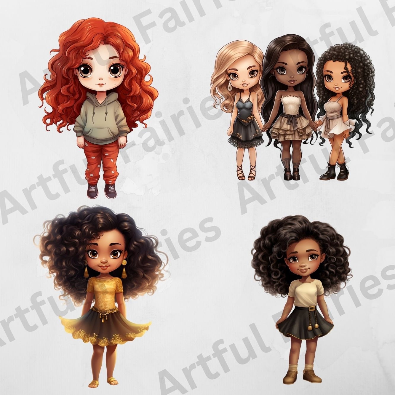 Best Friends Clipart Chibi Clipart Chibi PNG Best Friends Png - Etsy UK