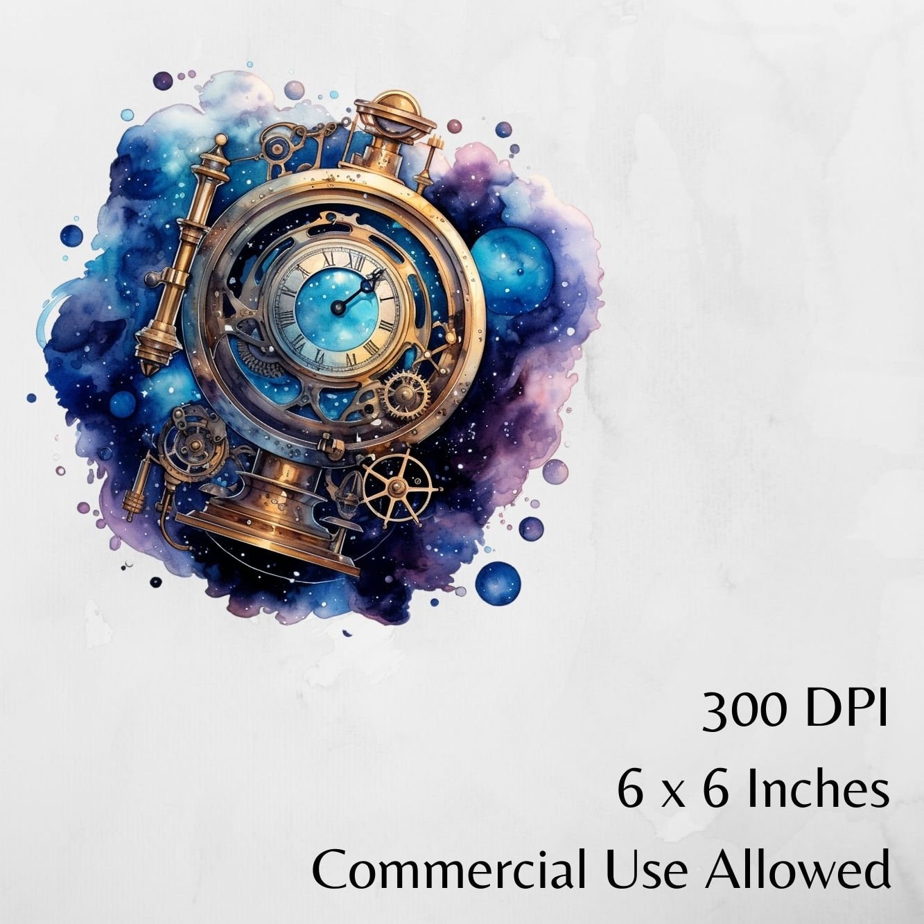 Watercolor Steampunk Clipart 26 Steampunk Celestial Clipart Steampunk ...