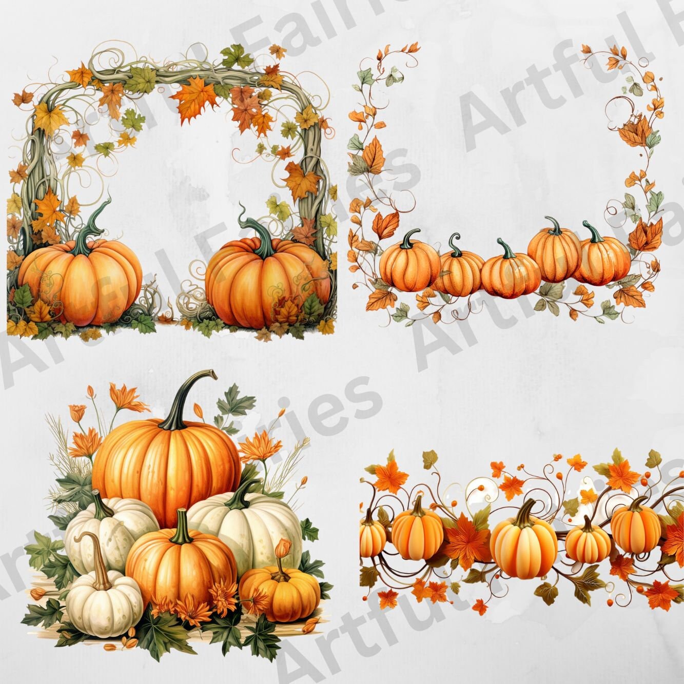 Pumpkin Border Fall Border PNG Fall Border Clipart Fall Clipart Fall ...