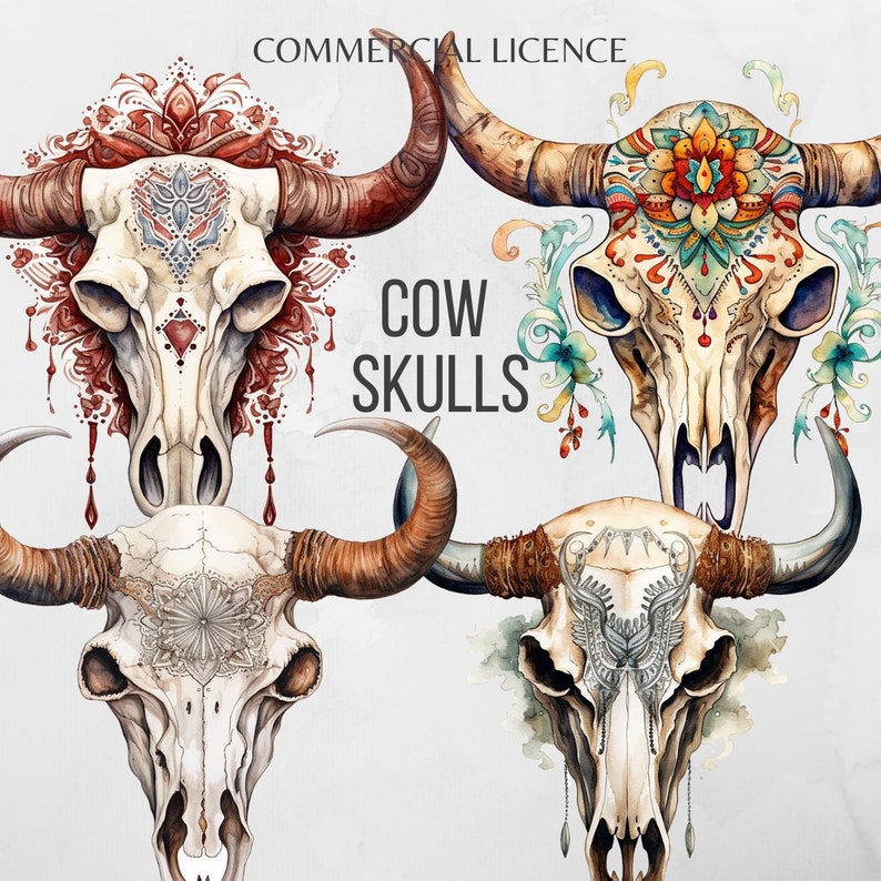 Cow Skull PNG Western PNG Design Bull Skull PNG T Shirt Design - Etsy