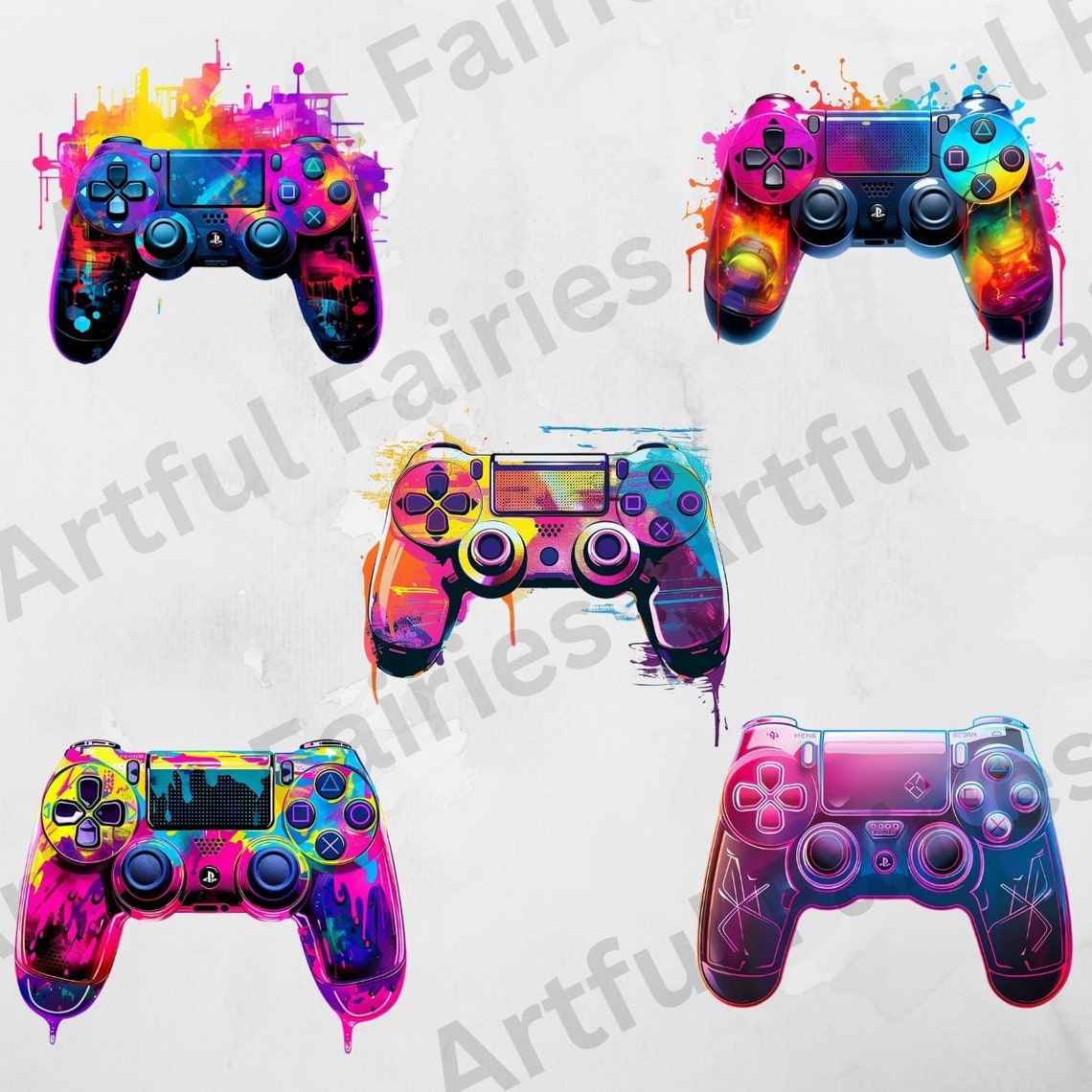 Game Controller Clipart Gamer PNG Sublimation Design T Shirt Card ...