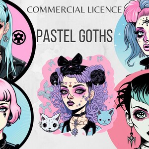 Pastel Goth Clipart Goth PNG Pastel Goth Stickers Pastel Goth - Etsy UK