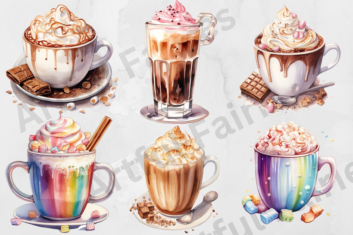 Hot Chocolate Clipart Hot Cocoa Clipart Hot Chocolate PNG Hot - Etsy