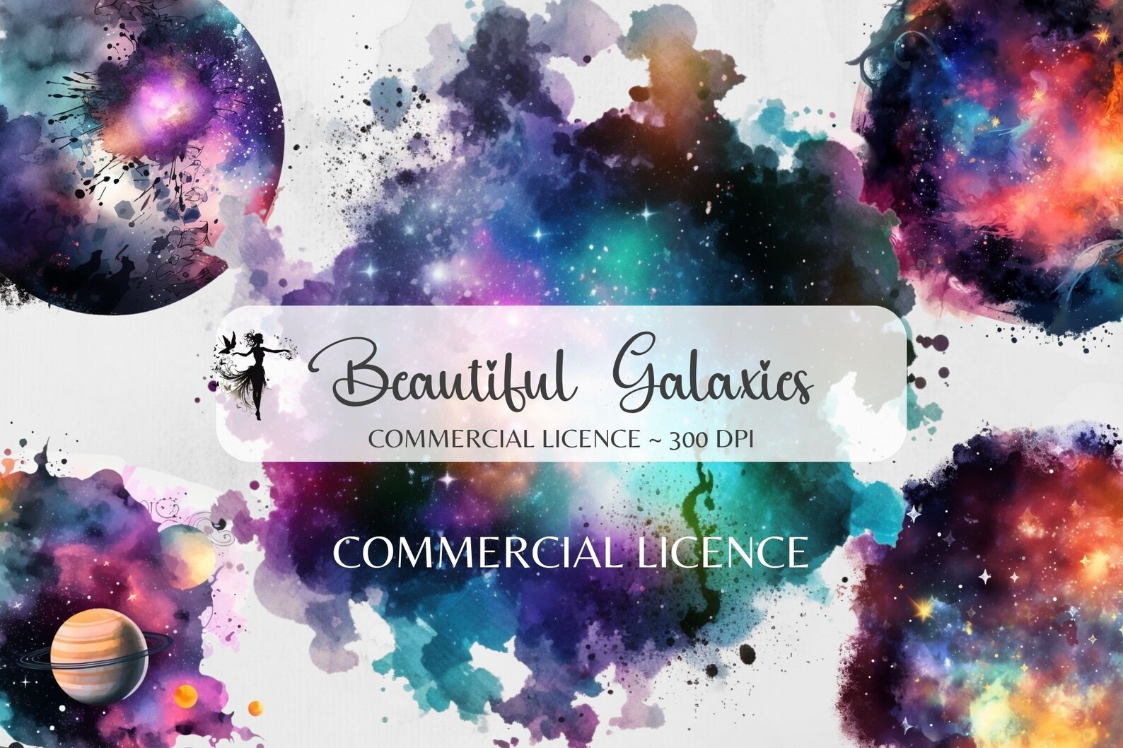 Galaxy Clipart Galaxy PNG Space Clipart Galaxy Background Watercolor ...