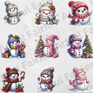 Cute Snowmen Clipart Snowman PNG Christmas Graphics Winter Holidays ...