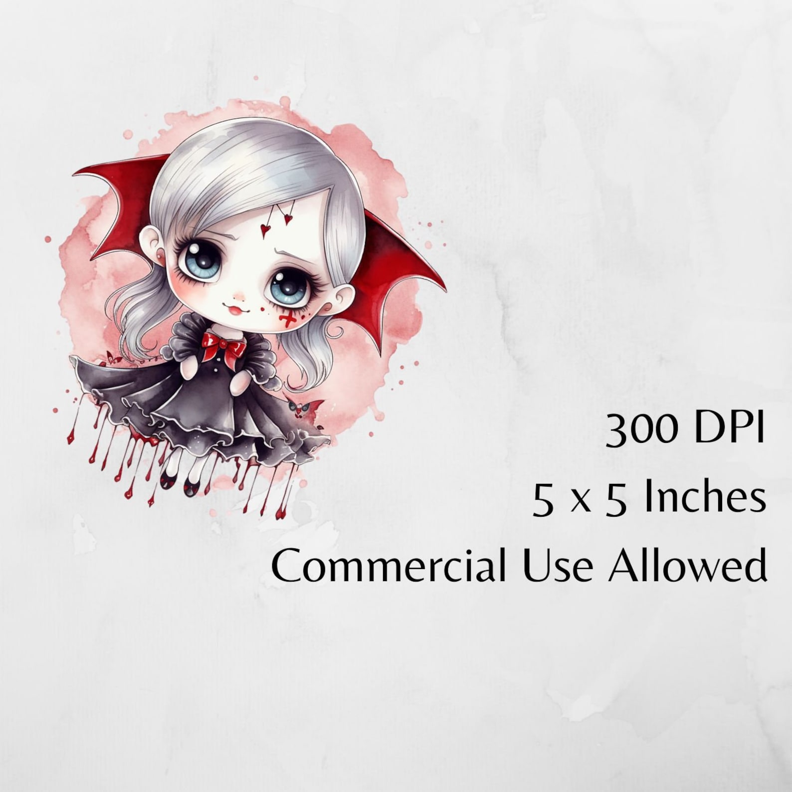 Cute Chibi Vampires Chibi Clipart Halloween Clipart Gothic Clipart ...