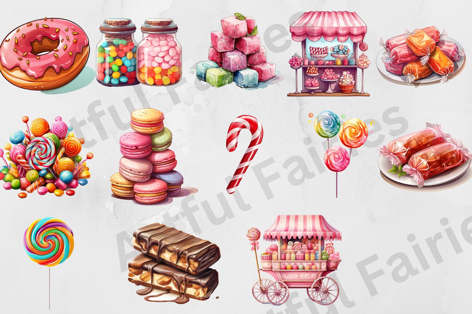 Candy Clipart Candy PNG Sweets Clipart Treats Clipart Food - Etsy