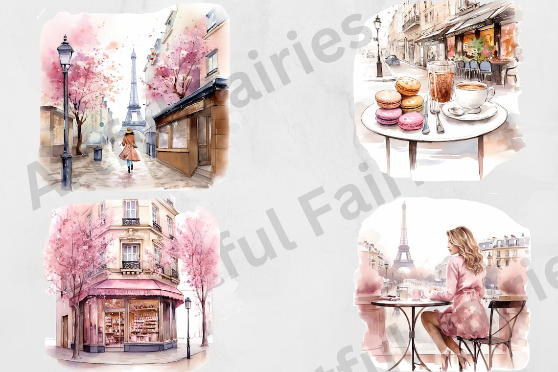 Paris Clipart Paris Cafe Clipart Bakery Clipart Paris Cafe PNG - Etsy