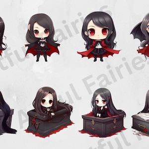 Kawaii Halloween Clipart Cute Halloween PNG Chibi Clipart - Etsy