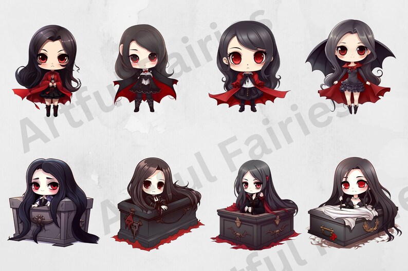 Kawaii Halloween Clipart Cute Halloween PNG Chibi Clipart - Etsy