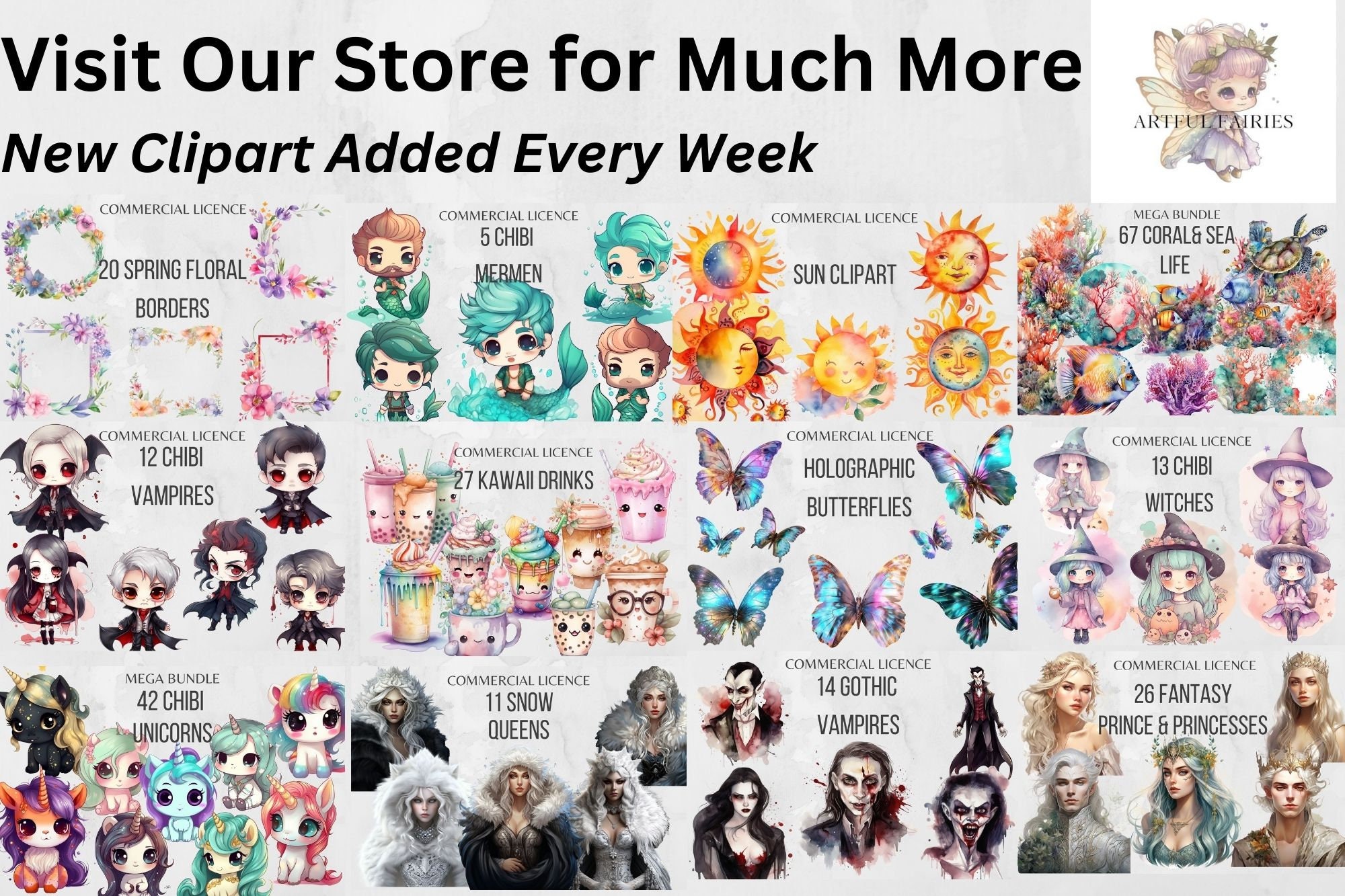 Cute Chibi Vampires Chibi Clipart Halloween Clipart Gothic Clipart ...