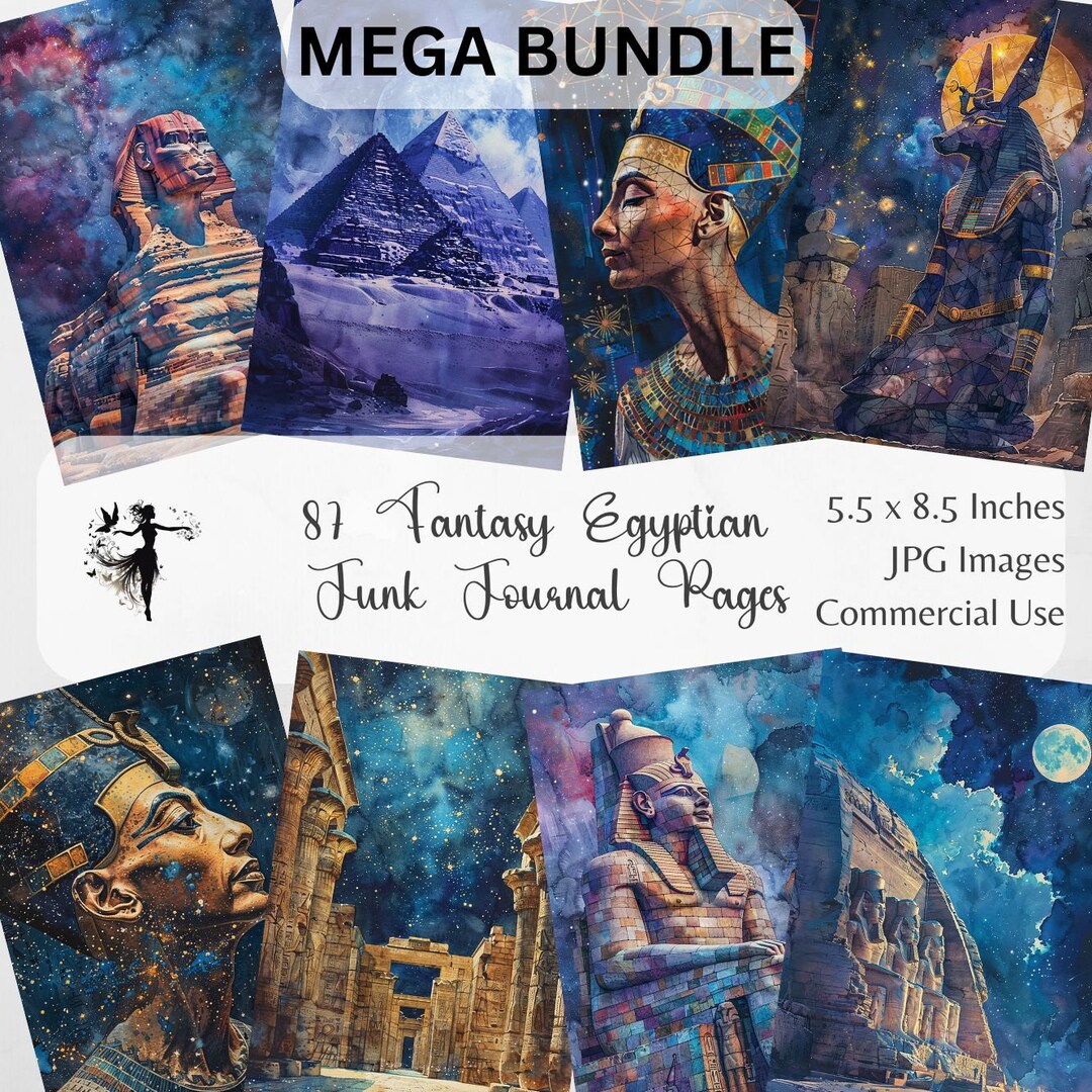 Ancient Egyptian Junk Journal Pages Supplies Galaxy Egyptian Pharaoh ...