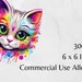 Cat Clipart Cat PNG Animal Clipart Cute Kitty Rainbow Clipart Rainbow ...