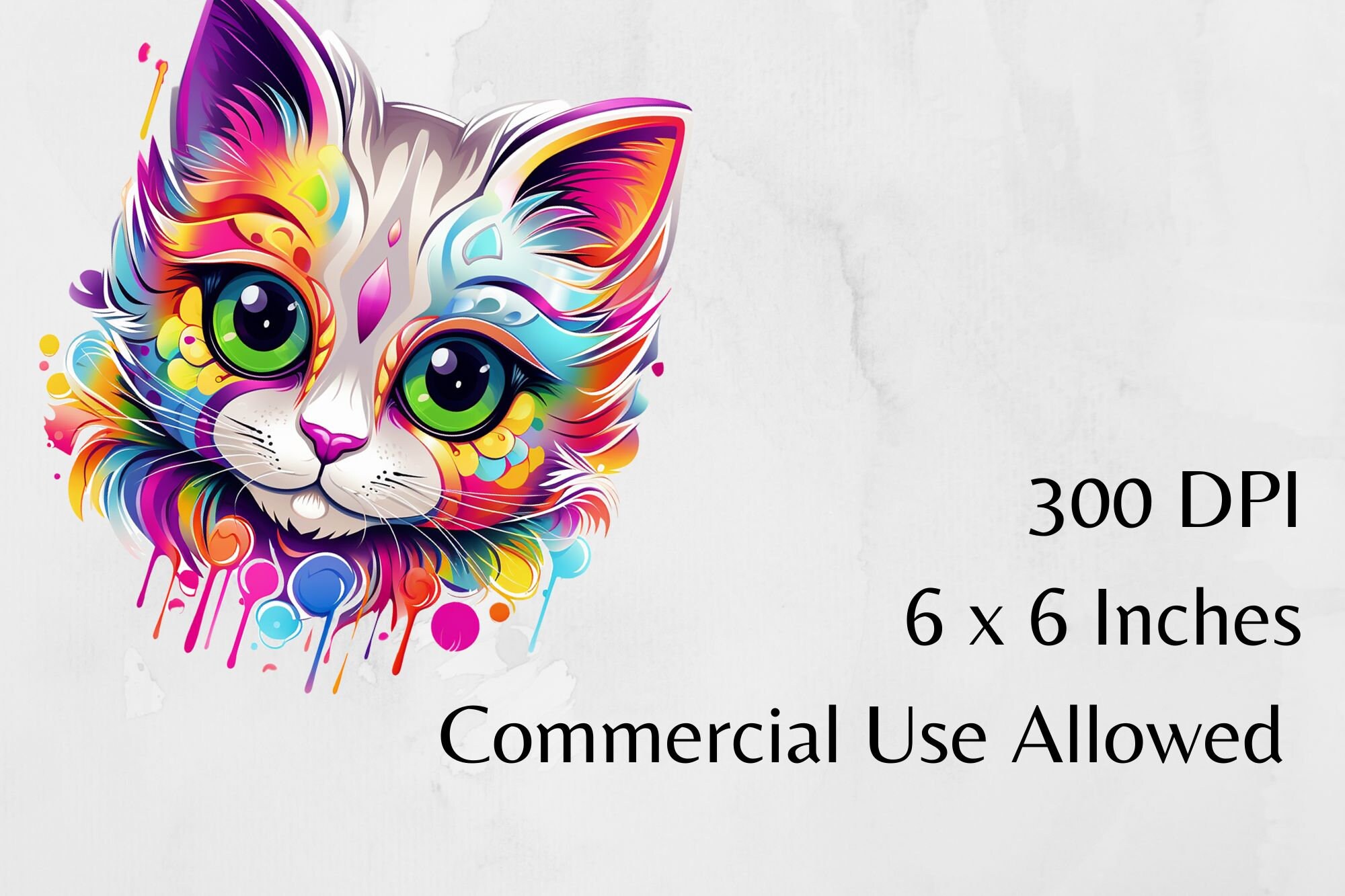 Cat Clipart Cat PNG Animal Clipart Cute Kitty Rainbow Clipart Rainbow ...