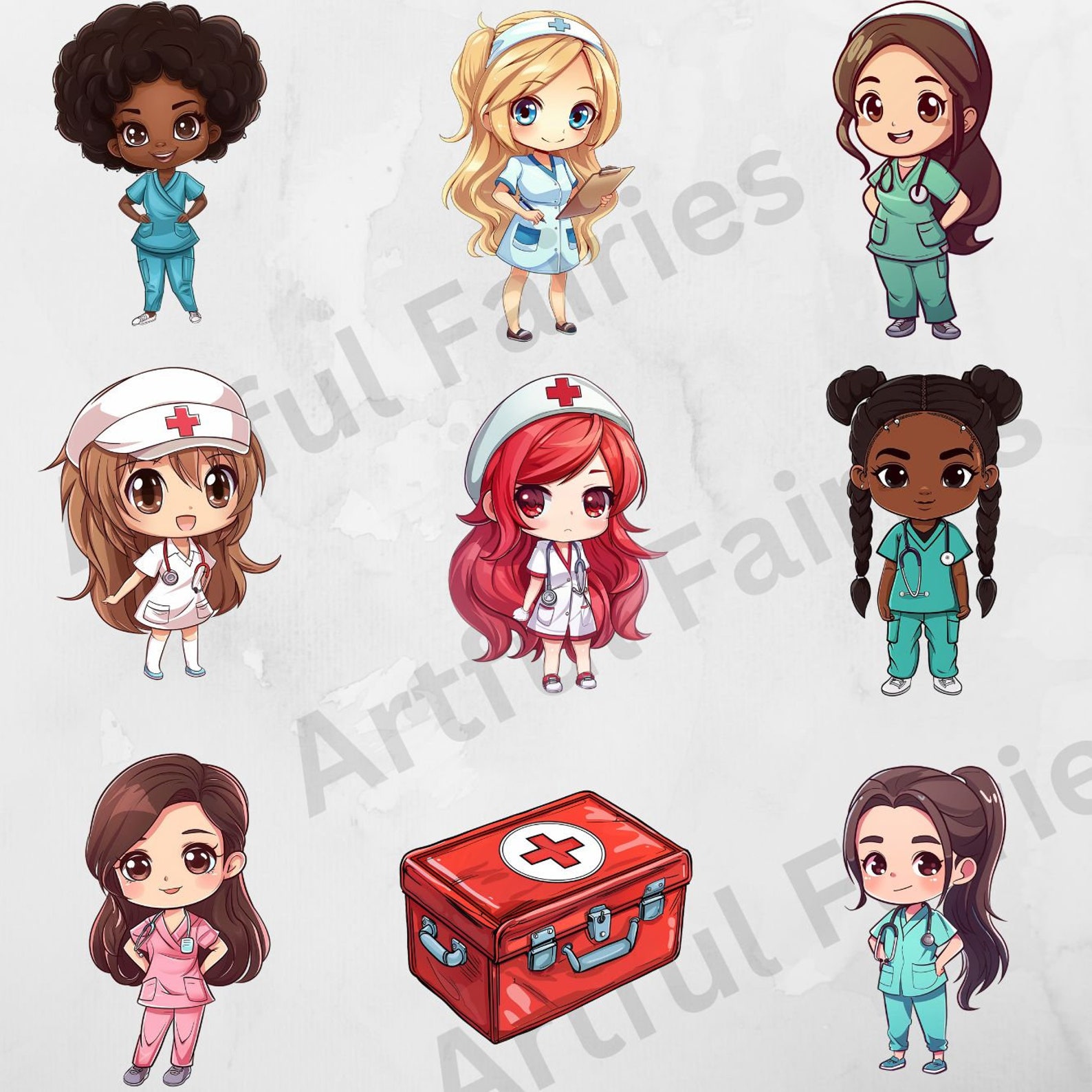 Nurse Clipart Chibi PNG Nurse Png Medical Clipart Hospital Stethoscope ...