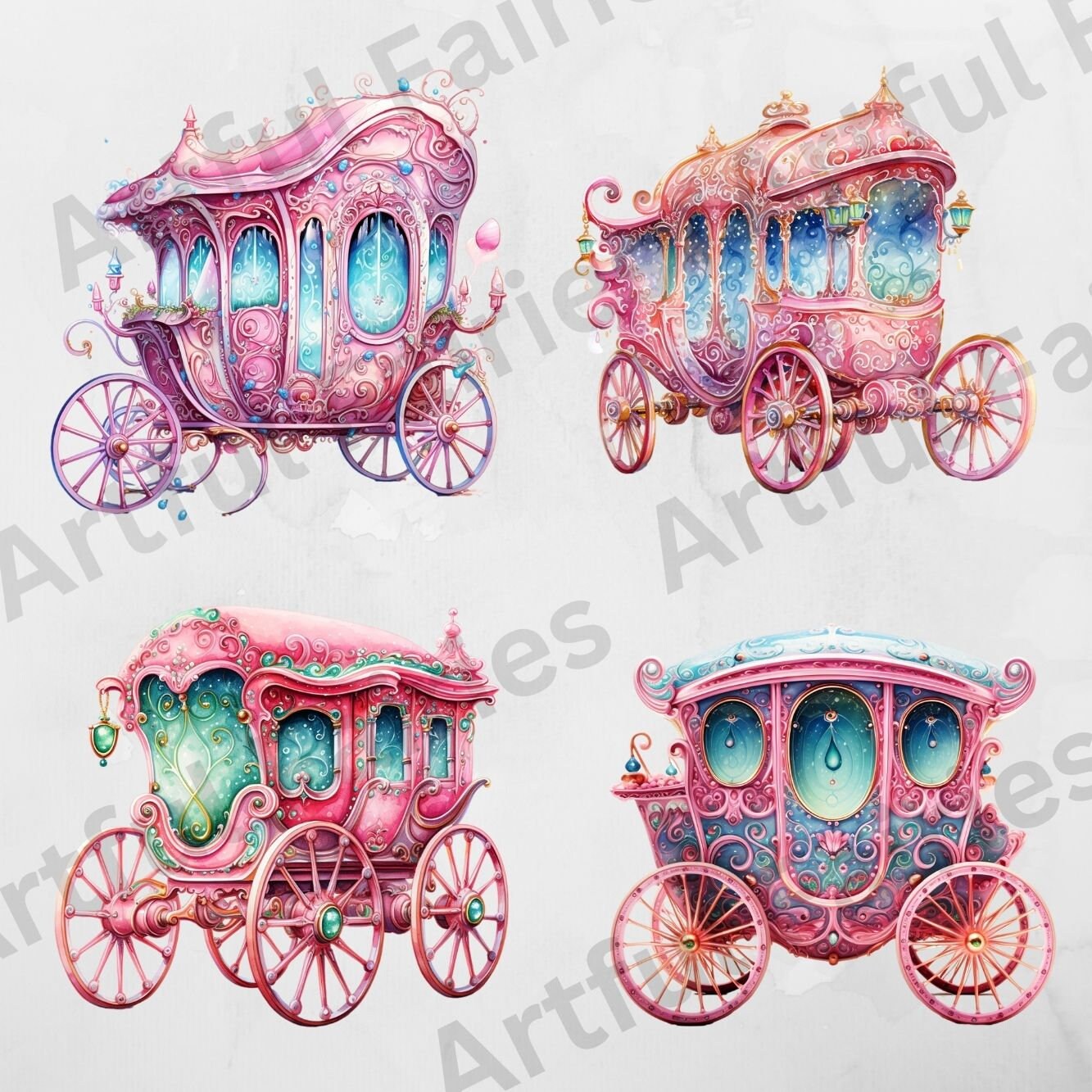 Magic Carriage PNG Fantasy Clipart Fairytale Princess PNG Once Upon a ...