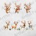 Reindeer PNG Watercolor Reindeer Clipart Cute Reindeer - Etsy