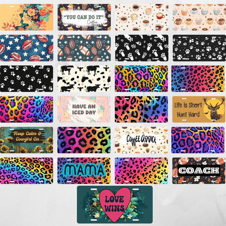 License Plate PNG Design Mega Bundle Sublimation Design Front License ...