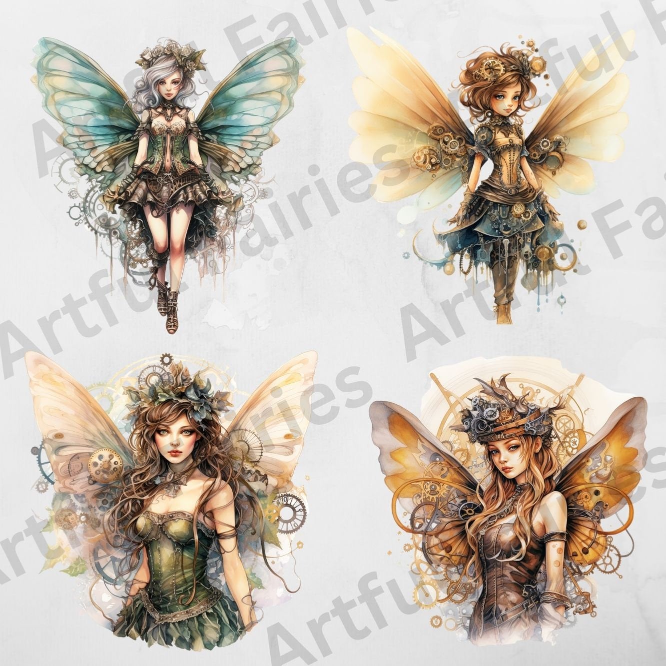 Steampunk Fairy Clipart Mechanical Clipart Fantasy Steampunk Junk ...