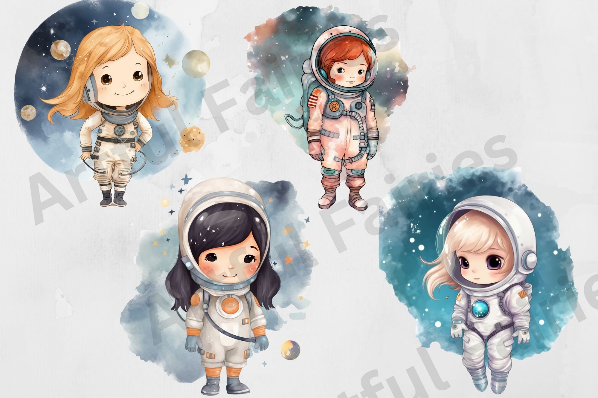 Astronaut Clipart Space Clipart Galaxy Clipart Astronaut Print ...