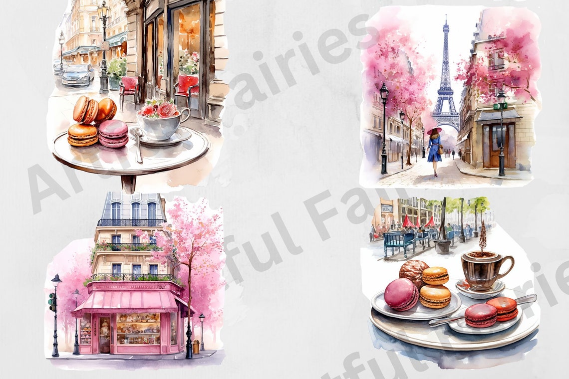 Paris Clipart Paris Cafe Clipart Bakery Clipart Paris Cafe PNG - Etsy