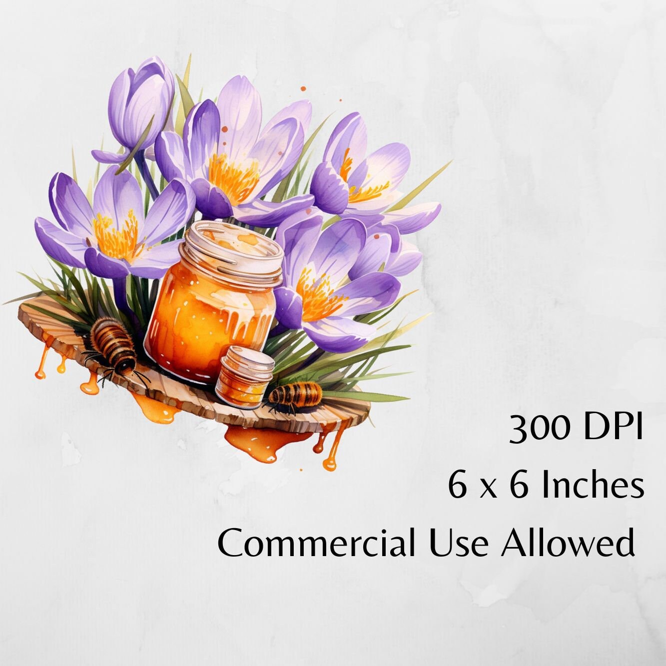 Watercolor Honey Clipart Honey Bee PNG Bee PNG Bee Clipart - Etsy