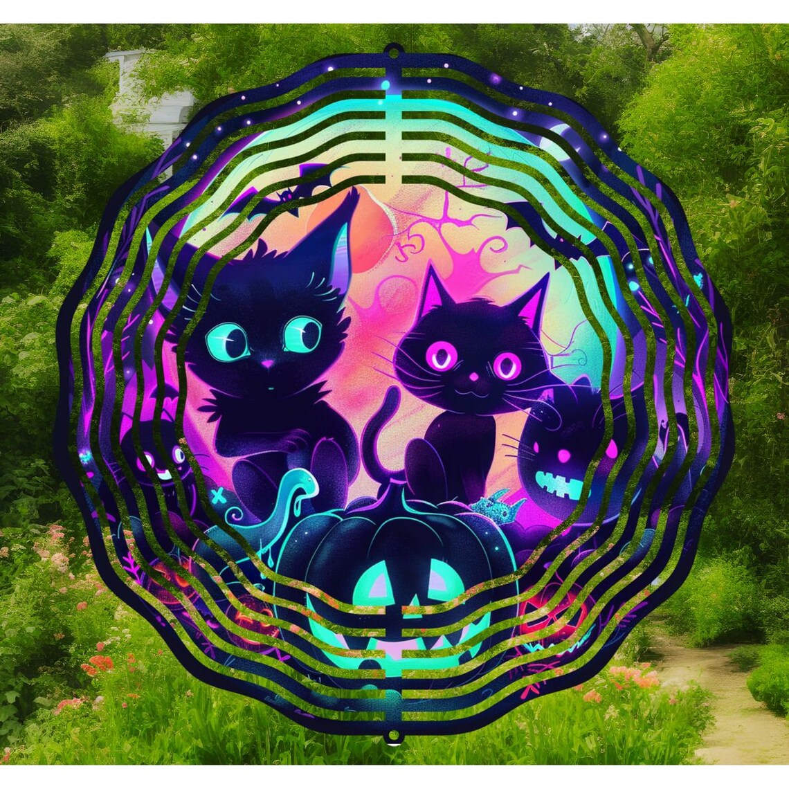 Neon Halloween Wind Spinner PNG Halloween Spinner Designs Sublimation ...