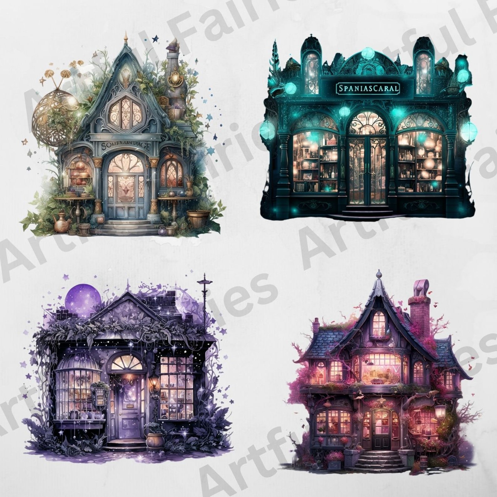 Magical Shop Clipart Fantasy Clipart Witchy PNG Fairy Clipart Fantasy ...