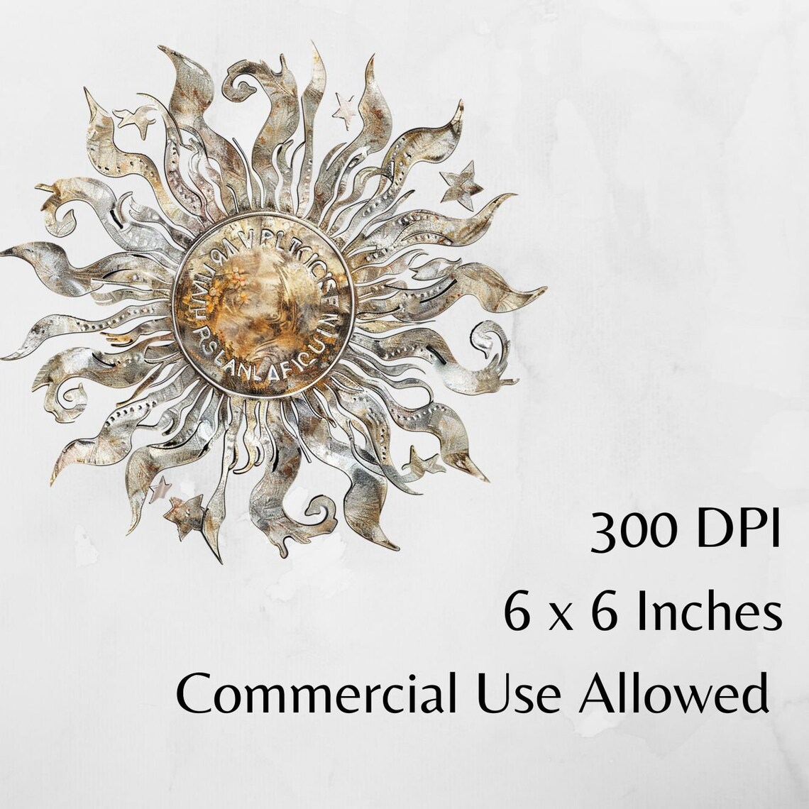 Filigree Sun Clipart PNG Celestial Fantasy Sun Rays Junk Journal ...