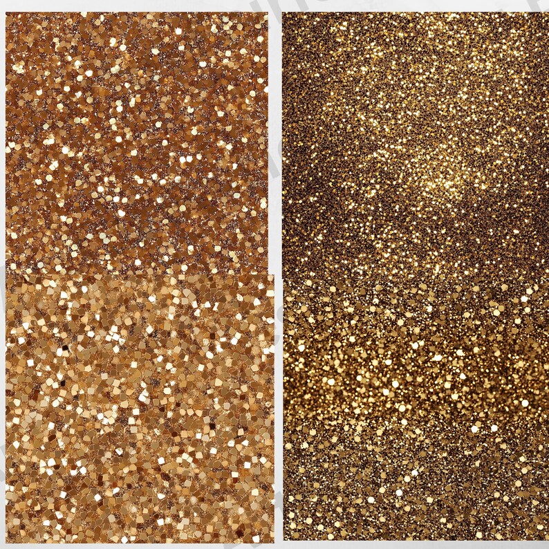Gold Glitter Digital Paper Scrapbooking Glitter Frosting Junk Journal ...