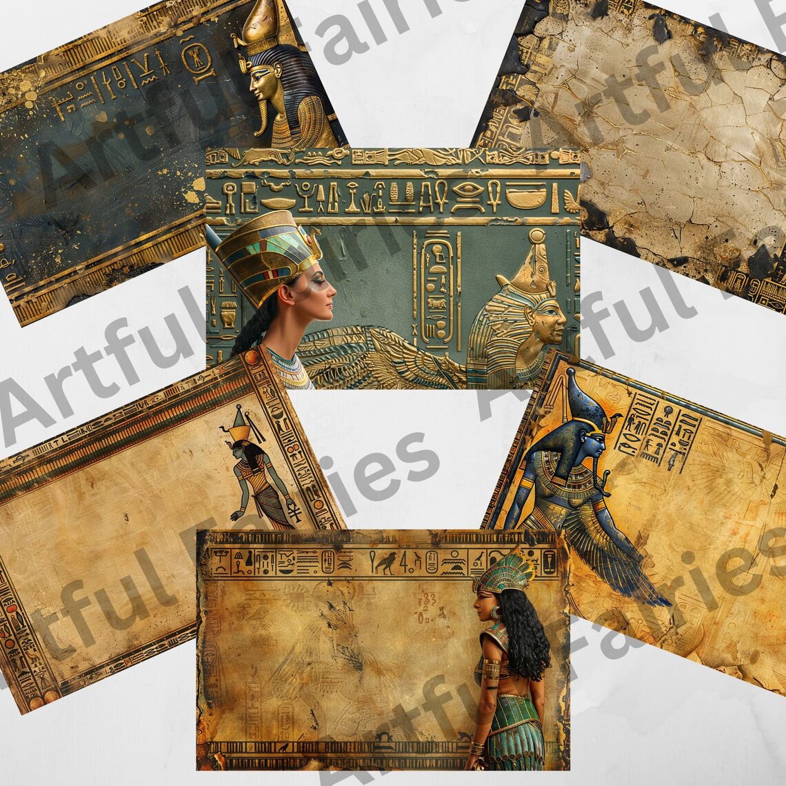 Ancient Egyptian Junk Journal Kit Supplies Old Egyptian Pharaoh Cards ...