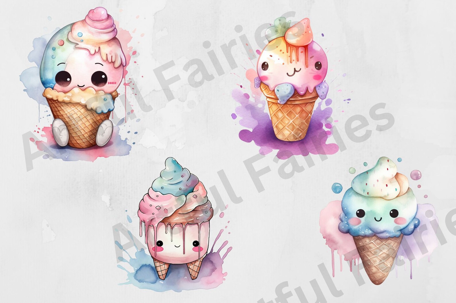 Kawaii Clipart Ice Cream Clipart Candy Clipart Cute Ice Cream Clip Art ...
