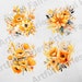 Watercolor Floral Clipart Orange Yellow Flower Border PNG - Etsy