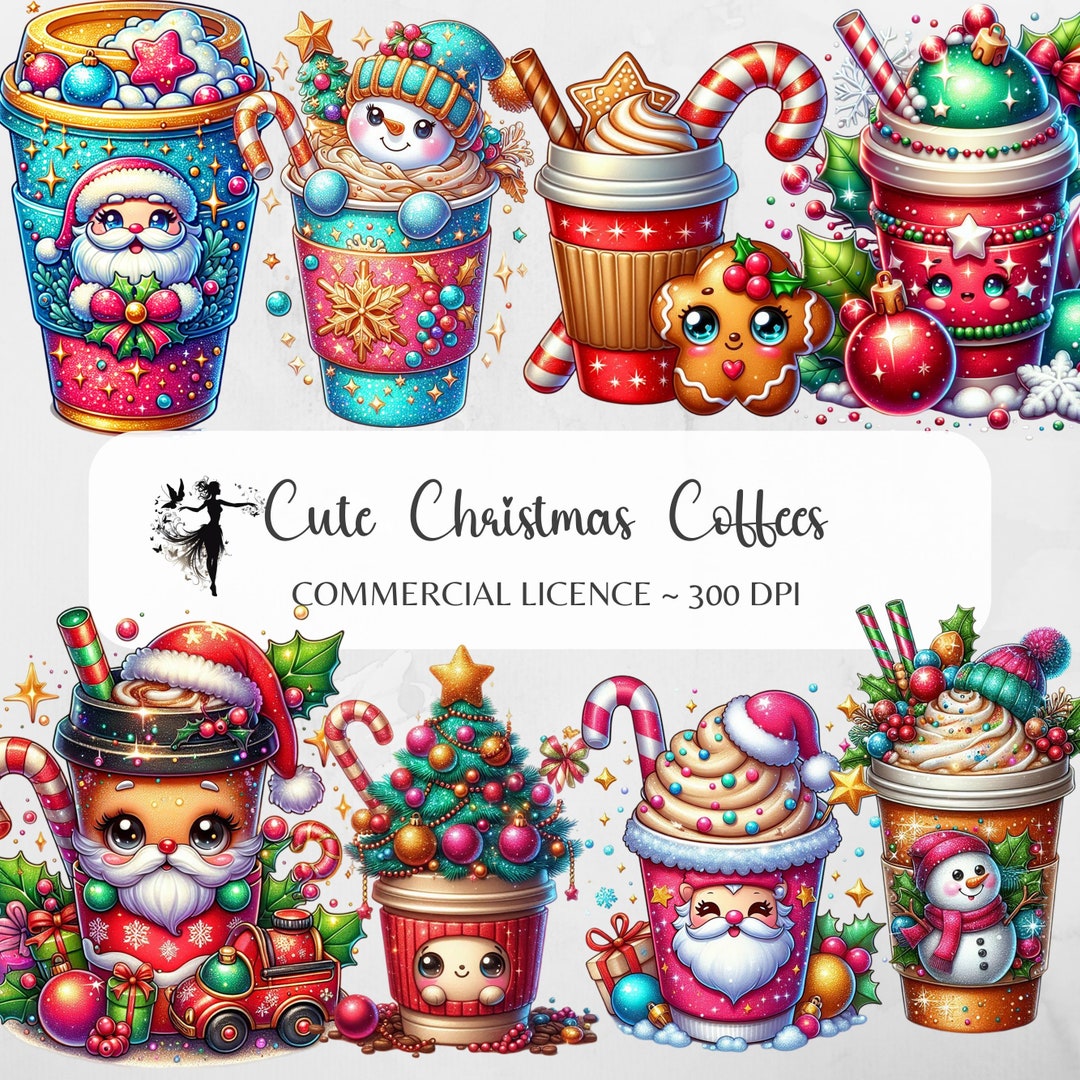 Christmas Coffee PNG Clipart Cute Christmas Coffee Cups Xmas Festive ...