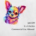 Rainbow Chihuahua PNG Dog Clipart Animal Clipart Dog PNG Pet ...