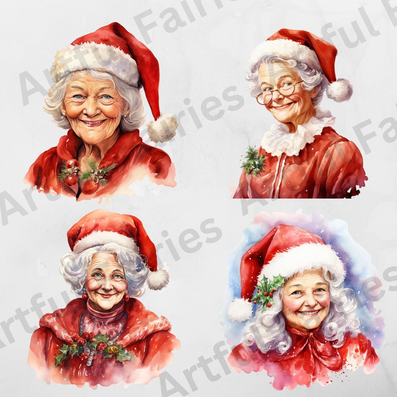 Mrs Claus Clipart Mrs Claus PNG Mrs Santa Claus Mama Claus Christmas ...