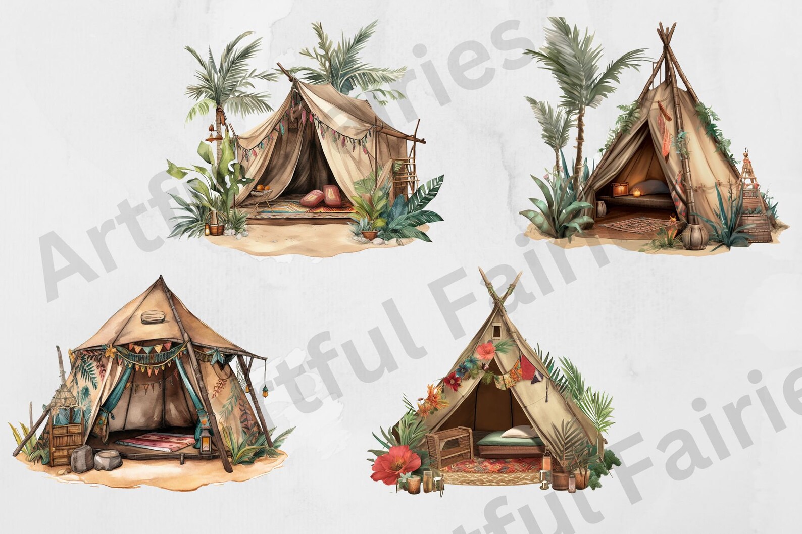 Tent Clipart Campfire PNG Camping Clipart Travel Clipart - Etsy