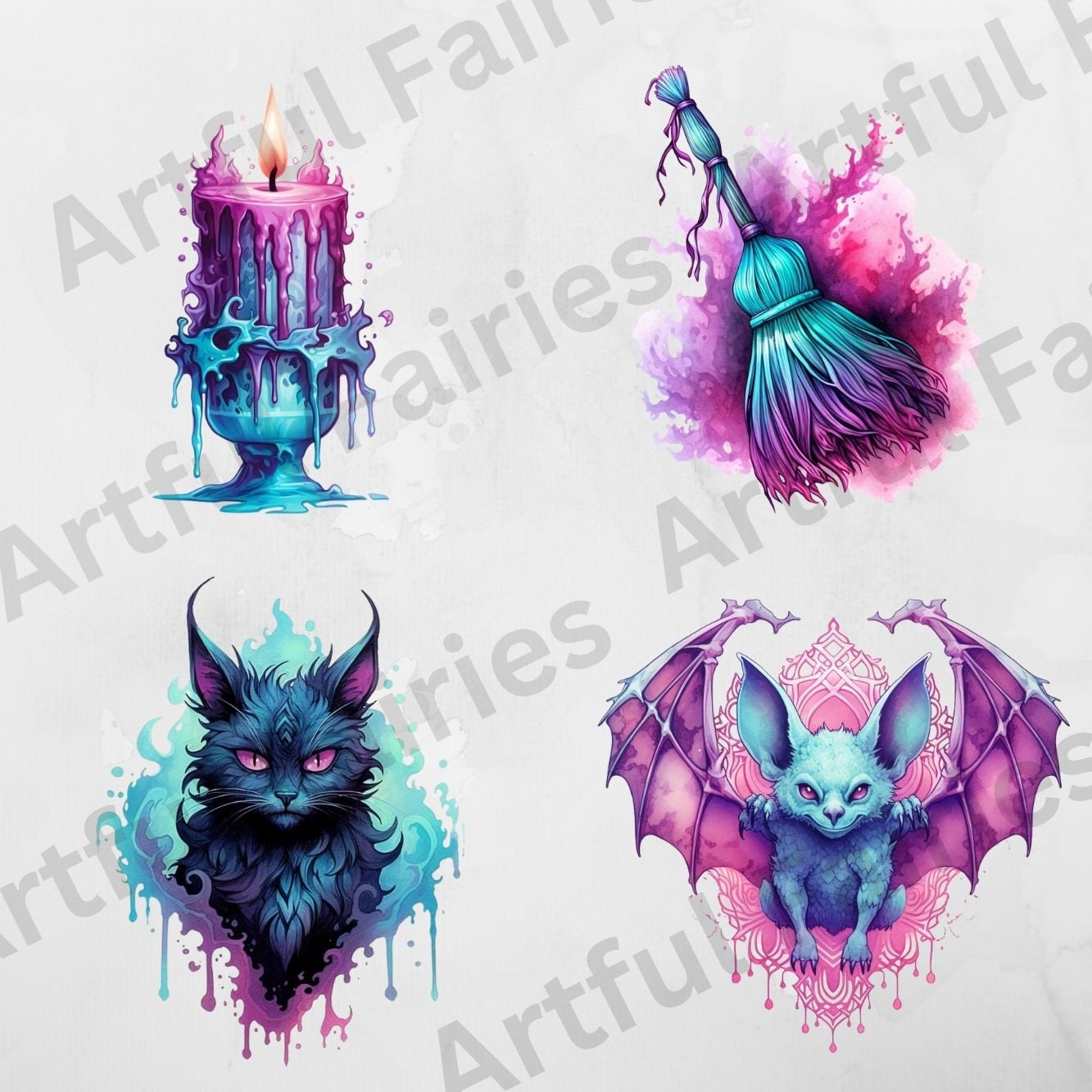 Pastel Halloween Clipart Pink Halloween Cute Halloween PNG - Etsy