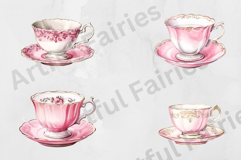 Vintage Tea Cup Clipart PNG Vintage Pink Teacup Clipart Tea Cup Png Tea ...