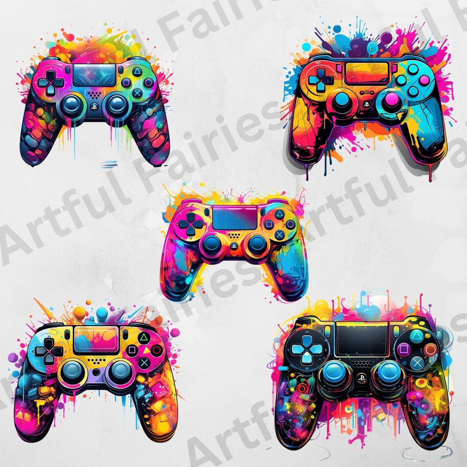 Game Controller Clipart Gamer PNG Sublimation Design T Shirt Card ...