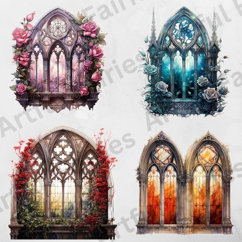 Gothic Windows Clipart Witchy PNG Witchy Clipart Gothic Clipart ...