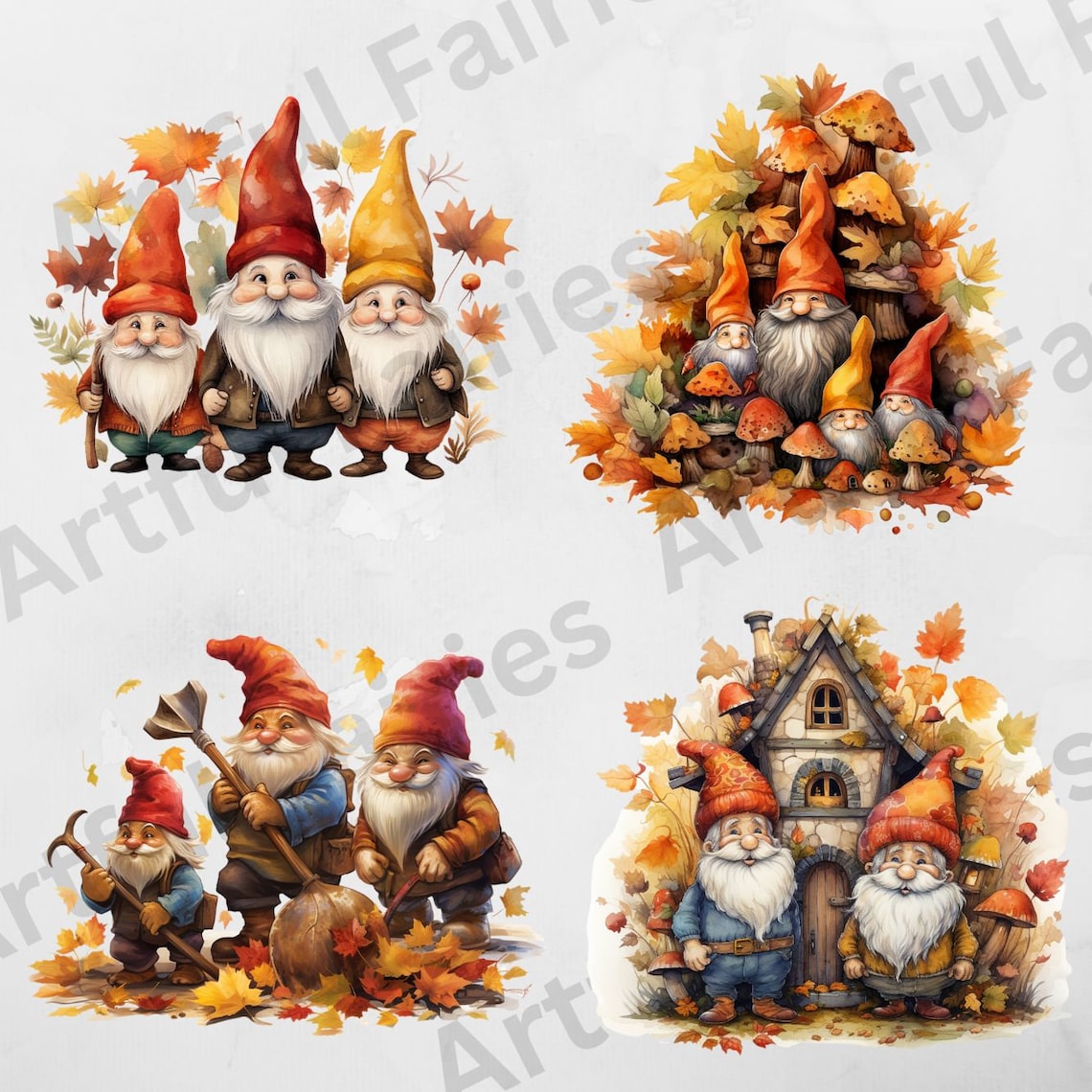 Fall Gnome Clipart Gnomes PNG Fall Garden Gnome PNG Gnome Fall PNG Fall ...