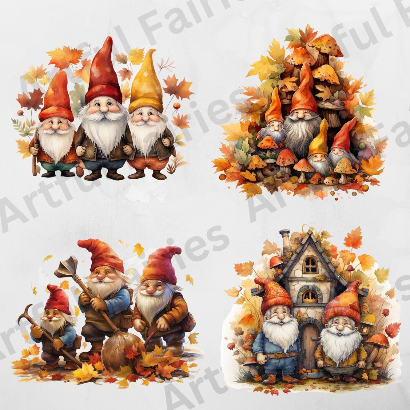 Fall Gnome Clipart Gnomes PNG Fall Garden Gnome PNG Gnome Fall PNG Fall ...