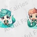 Chibi Style Merman Clipart Cute Chibi Clipart Kawaii Clipart Ocean ...