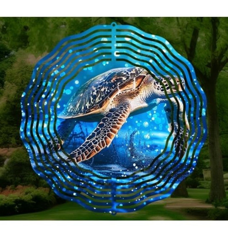 Turtle Wind Spinner PNG Bundle Sea Turtle Spinner Sublimation Design ...