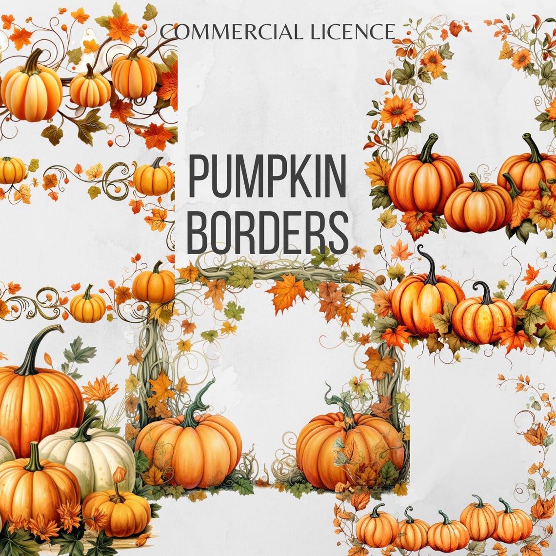 Pumpkin Border Fall Border PNG Fall Border Clipart Fall Clipart Fall ...