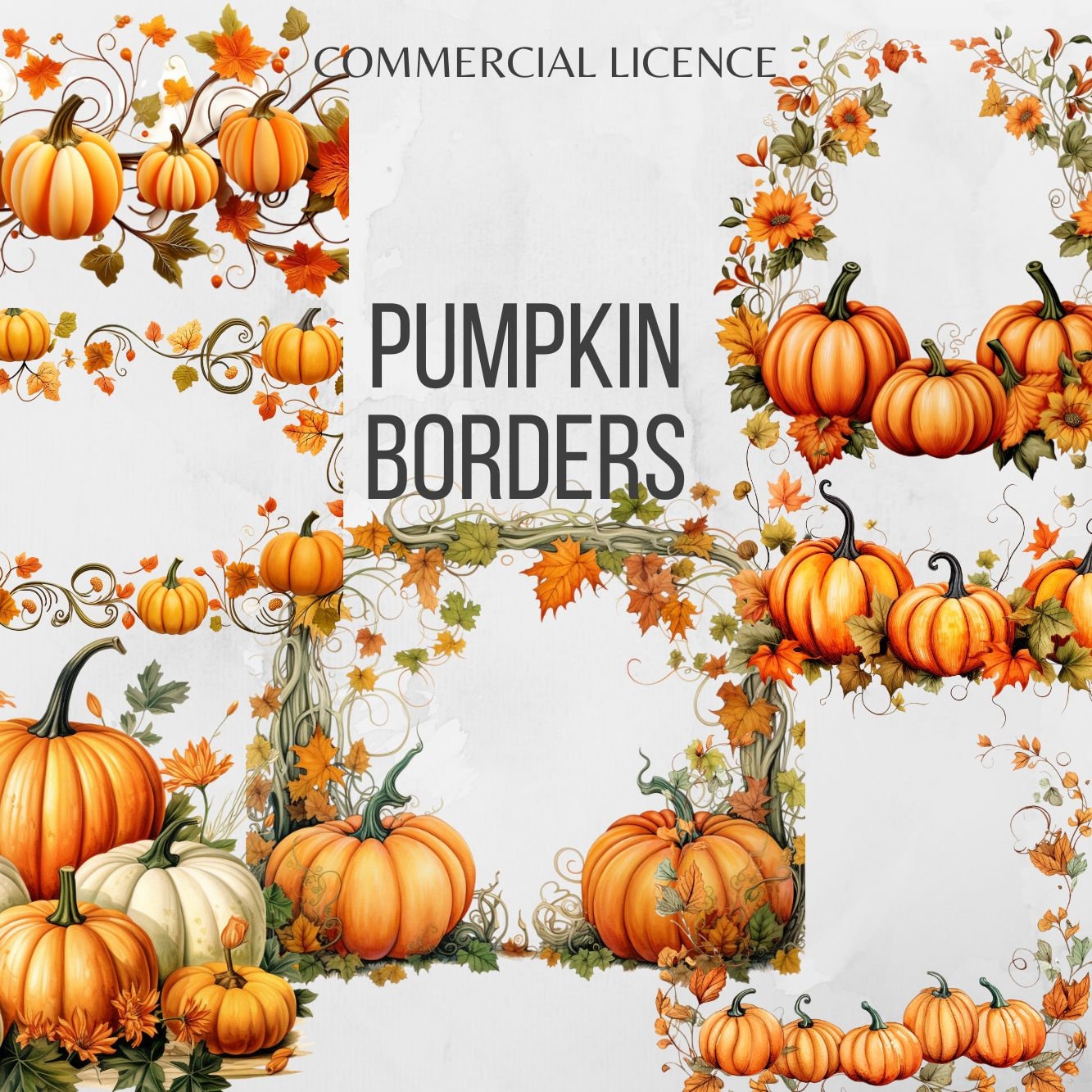 Pumpkin Border Fall Border PNG Fall Border Clipart Fall Clipart Fall ...