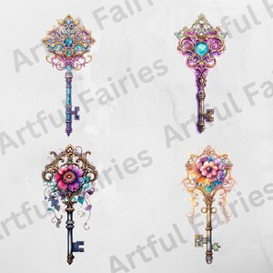 Magic Key Clipart Fantasy Clipart Witchy PNG Fairy Clipart Fantasy Art ...
